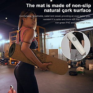 Yoga Mat,Large Cork Extra Wide Pro Fitness Mat,Non Slip Exercise Mat with Carrying Bag,Eco Friendly Workout Mat for Pilates,Gymnastics, Meditation,Floor Exercises for Men and Women (183x81x0.6cm)