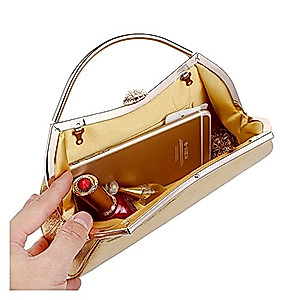 AAOTE Evening Bag Elegant Evening Bag Banquet Clutch Handbag Women Shoulder Bag Wedding Party Bag (Color : Red, Size : Small) (Color : Black, Size : Small)