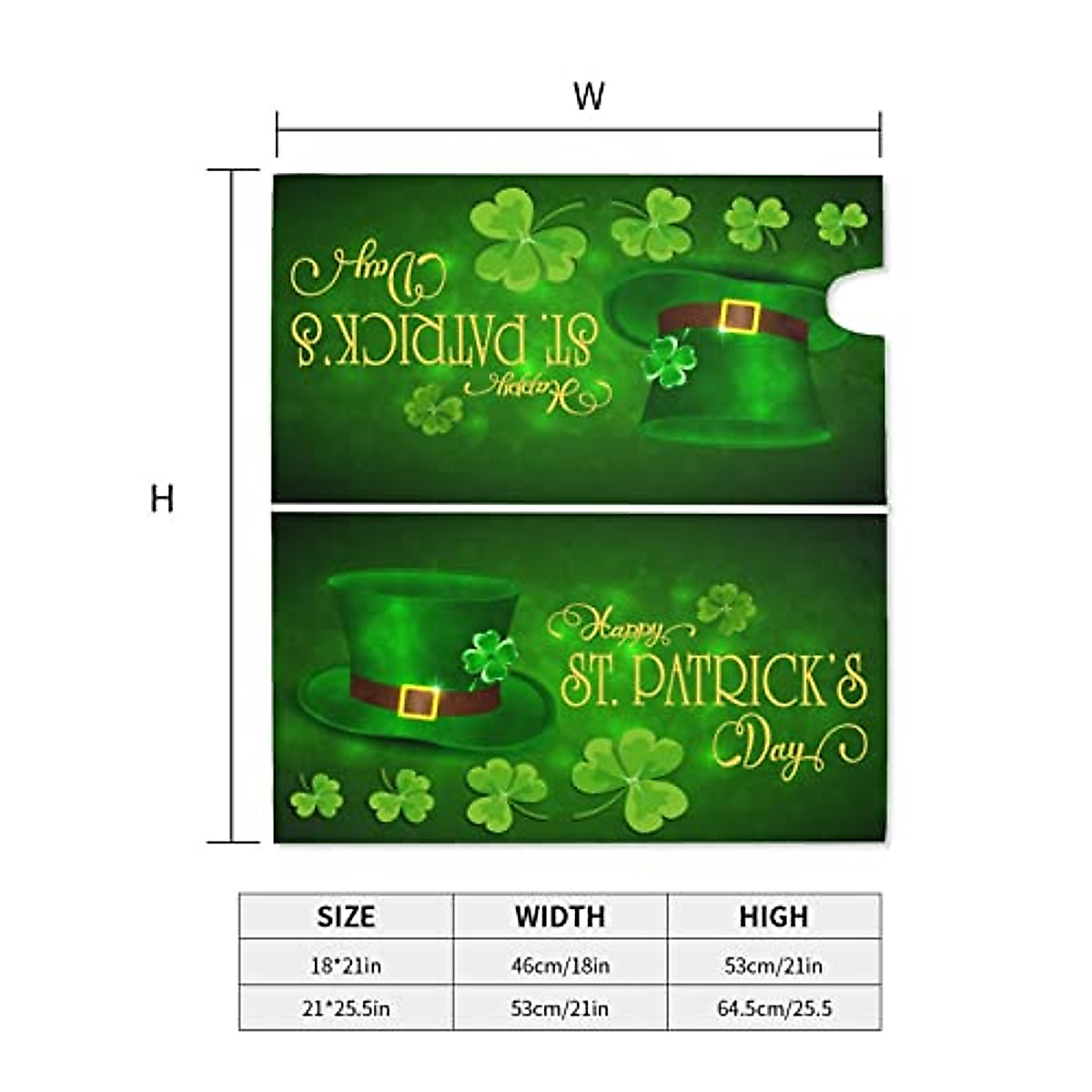 St Patricks Day Mailbox Covers Magnetic 21" X 18" Lucky Shamrocks Clover Mailbox Standard Size Mailbox Wraps Waterproof Post Letter Box Cover Christmas Decorations for Garden Outdoor