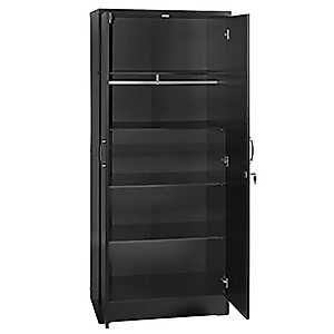 Better Home Products Harmony Wood Two Door Armoire Wardrobe Cabinet in Black