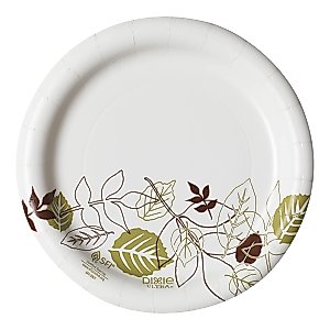 Dixie 6 7/8" Medium-Weight Paper Plates by GP PRO (Georgia-Pacific), Pathways, UX7WS (CASE), 125 Count (Pack of 4), Total 500