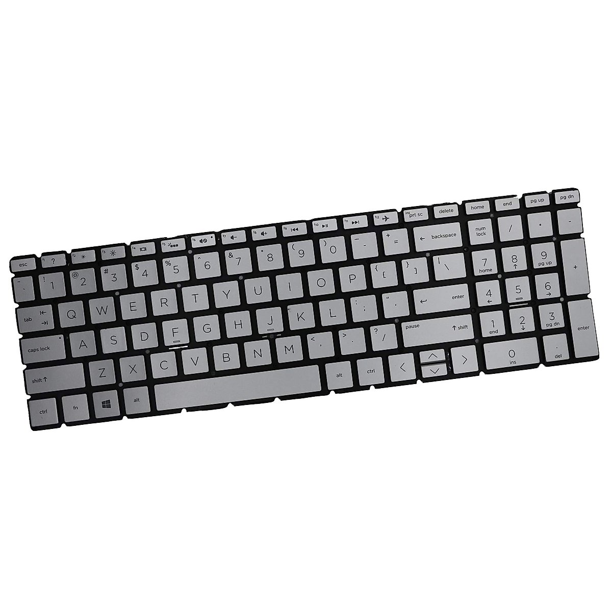 Givwizd Laptop Replacement Backlit Keyboard for HP Pavilion 15-cs0041nr 15-cs0051wm 15-cs0053cl 15-cs0057od 15-cs0058od 15-cs0059nr 15-cs0061cl 15-cs0061st, US Layout Silver Color