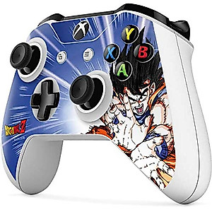 Skinit Decal Gaming Skin compatible with Xbox One S Controller - Officially Licensed Dragon Ball Z Dragon Ball Z Goku Blast Design