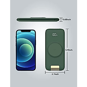 Wireless Portable Charger Fast Charging, Power Bank with Built in Cable, 10000mAh Ultra Slim Mobile Power Bank, Six Output & Dual Input External Battery Pack Compatible with iPhone, Android etc