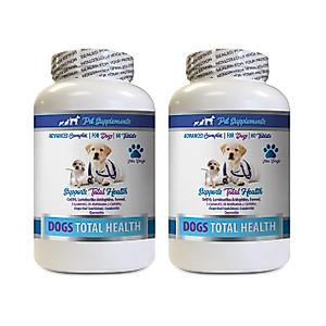 PET SUPPLEMENTS Dog Hair Supplement - Dog Total Health Complex - Eye Teeth Hair Joint Support - Advanced - Dog Vitamin b6-2 Bottles (120 Tablets)