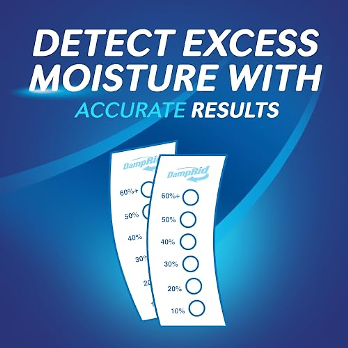 DampRid Hi-Capacity Moisture Absorber Bucket, Fresh Scent, 2 lb. 15.5 oz. & Moisture Detection Strip (2 Pack), Attracts & Traps Excess Moisture