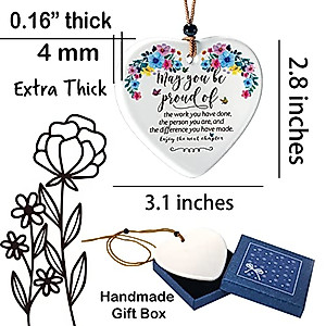 Thank You Gifts,Coworker Leaving Gifts for Women Retirement Gift for Colleague Friends Boss Ceramics Hanging Plaque