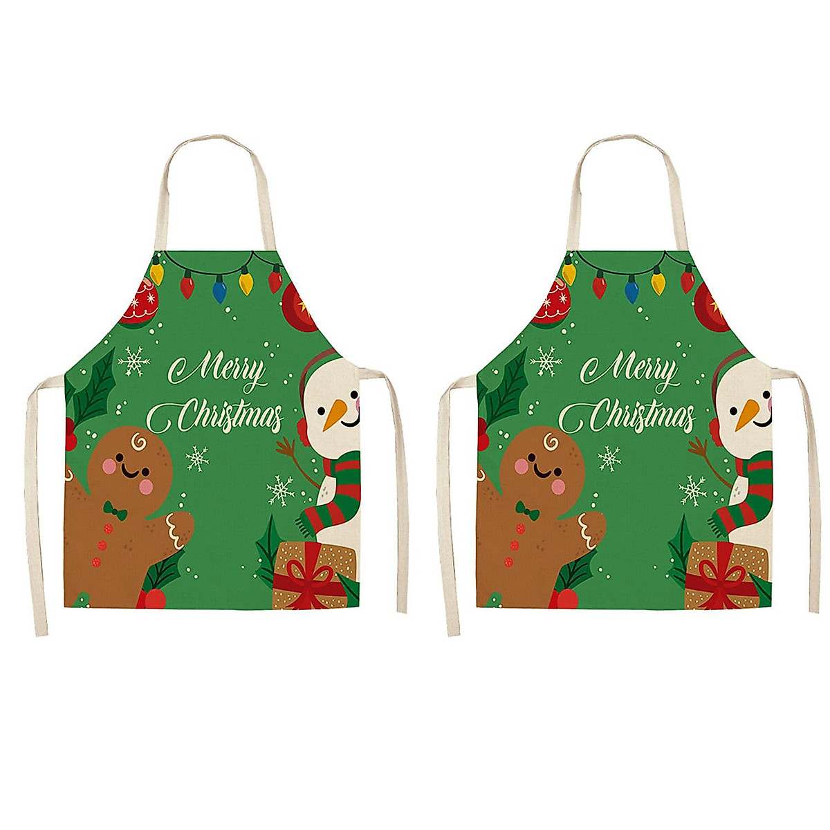 EILRAMIR Child and Adult Aprons for the Christmas Party, Toddler Painting, Cooking Aprons 2 Pack (Color : 09, Size : S(Kids) 2pack)