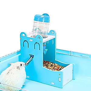 Yitokmc Hamster Water Bottle with Stand Holder Aquarium Cage Accessories Small Animal Pet Water Bottle for Hamster Hedgehog Mouse Gerbil Guinea Pig Bunny Rat Water Feeder Automatic Drinking Bottle