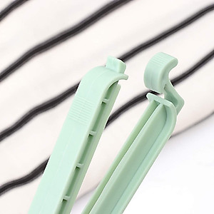 TAMOSH 12 Pcs Sealing Chips Food Bag Storage Clips Colorful for Snack and Tea Bags Sandwich Kitchen Clips Potato Chips Sturdy