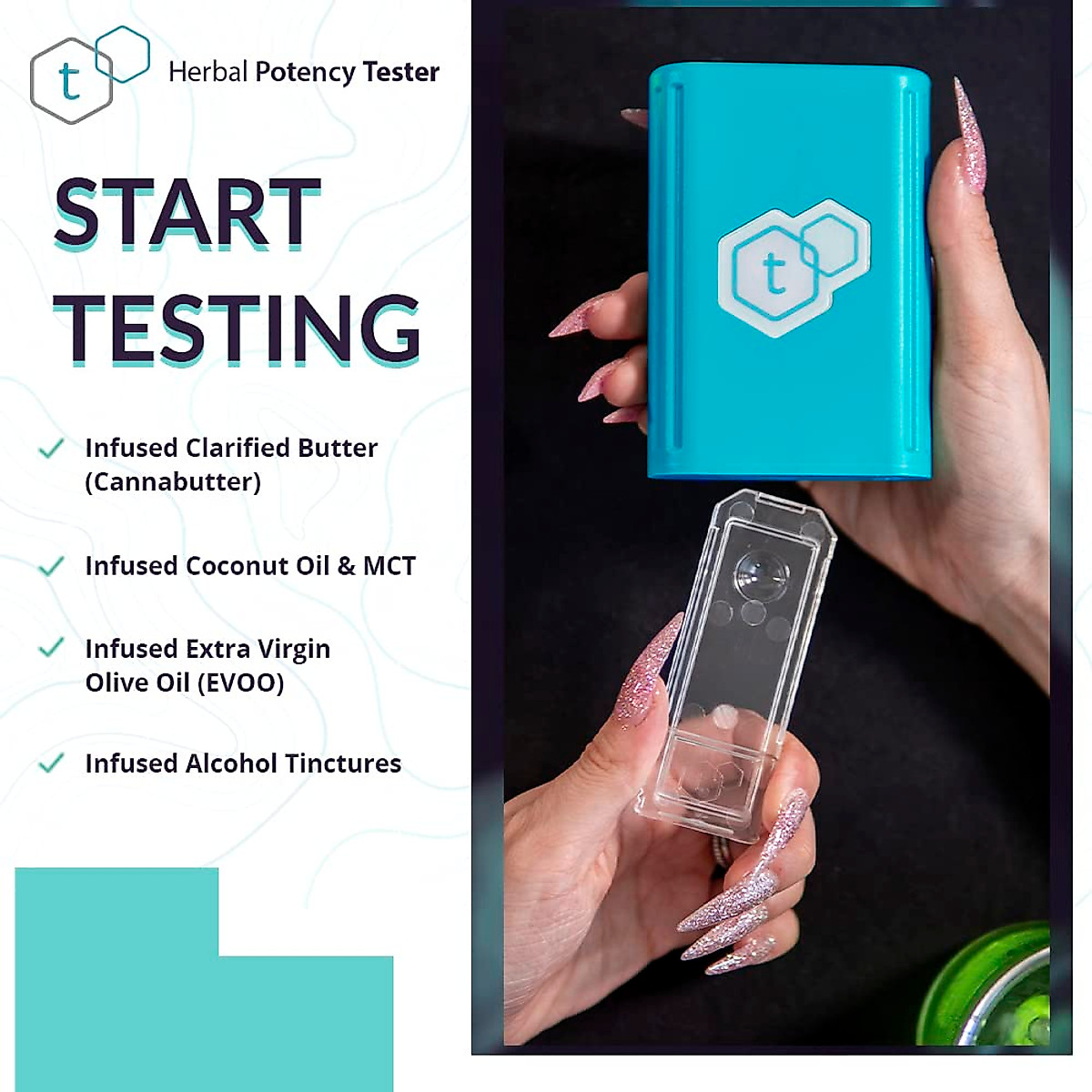 tCheck Portable Potency Tester Kit | New UV Spectrometer Technology Gives Faster & Accurate Results For Oils, Infusions, Concentrates & Flowers | App Controlled Home Potency Testing Kit