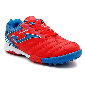 Toledo JR Kids Turf Soccer Shoe Red/Blue Royal-7