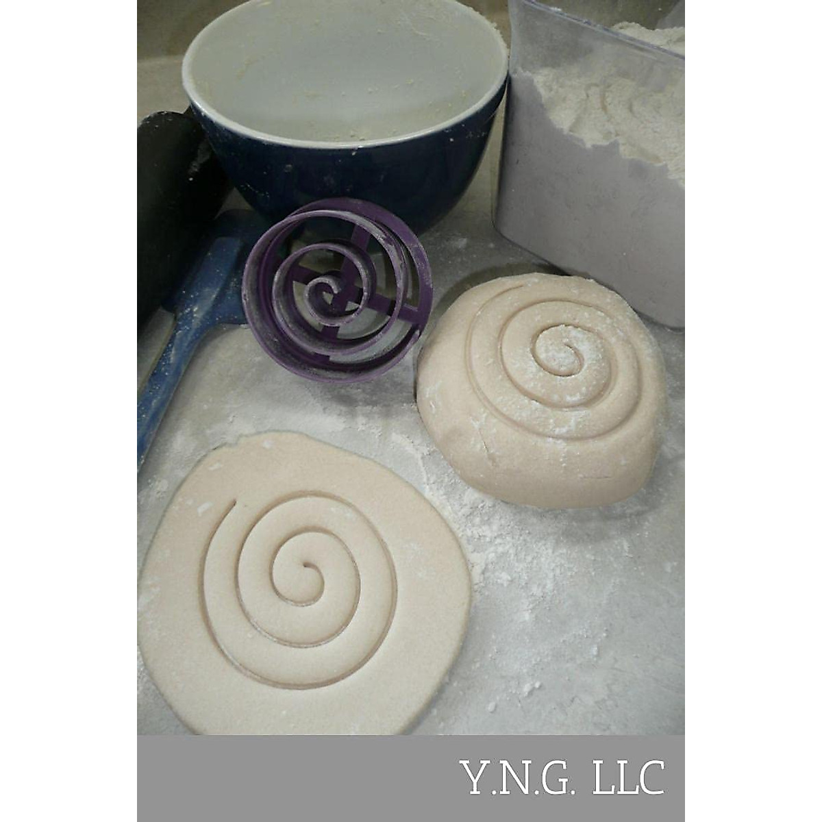 YNGLLC SWIRL DESIGN PATTERN CONCHA CUTTER MEXICAN SWEET BREAD STAMP MADE IN USA PR4393 Purple