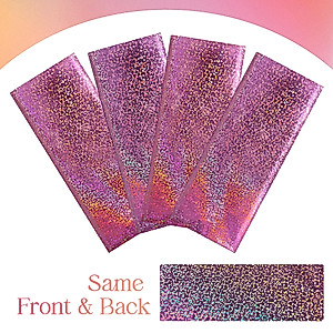 Just Shimmer 2 pcs Pink Holographic Plastic Tablecloths Laser Table Covers 40" x 108" Foil Disposable Table Cloths for Party Birthday Wedding Christmas Holiday Party Decorations