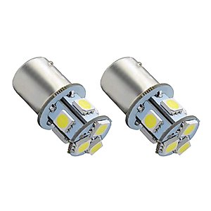 Ruiandsion 2pcs 6V 1157 LED Bulbs 5050 8SMD Chipsets 6000K White for Backup Reverse Lights Tail Lights