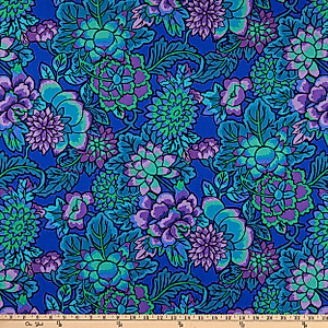 Kaffe Fassett Collective Cloisonne Blue, Fabric by The Yard