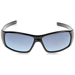 U.S. Polo Assn. mens Pa1009 UV Protective Frosted Arm Rectangular Sunglasses for Men Classic Gifts Men 80 mm, Black & Blue, mm US