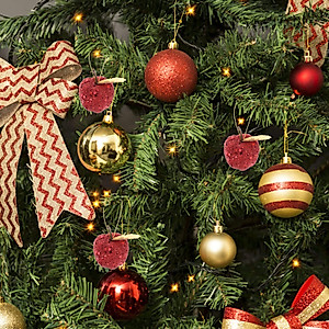 LIOOBO Mini Red Apple Ornaments: 20pcs 1.9in Christmas Tree Apple Baubles, Small Apple Hanging Ornaments, Apple Decor for Xmas Party Holiday Decoration