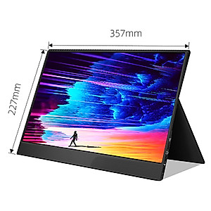 15.6-inch Narrow Edge Large Screen Monitor IPS Screen Wide Viewing Angle HD Monitor, Cell Phone/Computer External Expansion Screen (Color : Blue)