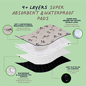 INSPECTOR TAIL Cooling Mat + 2 Washable Pee Pads | Bonus String Bag for Traveling & Dry Bag to Storage Wet Pads | Cooling Blanket for Large & Extra Large Dogs | 5 Pack Dog Essentials