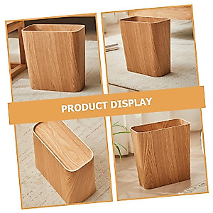 Angoily Trash Bags Wood Trash Can Wood Garbage Can Wood Trash Bin Garbage Bags Dump Pouch Trash Basket Waste Can s Japanese-Style Wastebasket Trash Bag Container Office Wrought Iron