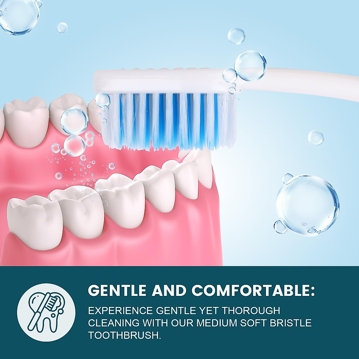 Navona 30 PCS Individually Wrapped Bulk Toothbrushes, Colorful Manual Disposable Travel Toothbrush Set for Adult or Kid, Ergonomics Handle, Medium Soft Bristles, Perfect for Travel, Hotels, Donations