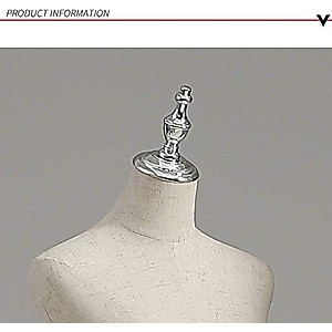 Mannequin Torso Mannequin Dress Form Torso Female Tailors Mannequin Dressmakers Dummies Fashion Students Display Bust Torso Universal Caster Base for Clothing Jewelry Show (Silver Small)