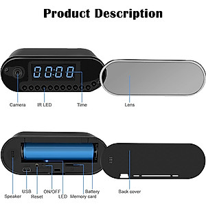 2024 New Hidden Camera Detector, No Audio, WiFi Nanny Camera for Home Office Indoor Surveillance Camera with Motion Detection, Night Vision