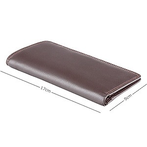 Visconti Heritage-12 Soft Leather Checkbook Wallet (Brown) (Brown)