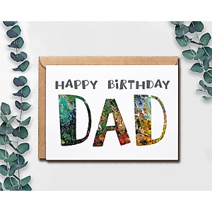 Happy Birthday Dad - Dad Birthday Card - Dad Card - Card For Dad Modern - Dad Birthday Card - Card For Dad