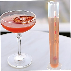 Unomor 1 Set American Attenuation Meter Manual Alcohol Hydrometer Triple Scale Specific Tester Hydrometer for Maple Syrup Making Beer Hydrometer Alcoholometer Meter for Wine Glass