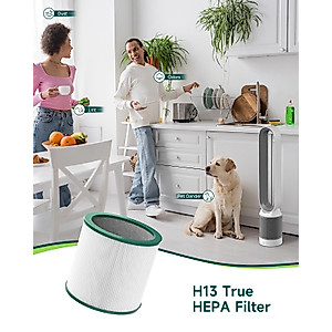 2-Pack TP01 TP02 Filter Replacement Kit for Dyson Pure Cool Air Purifier, H13 True HEPA Filter, Replace Part 968126-03