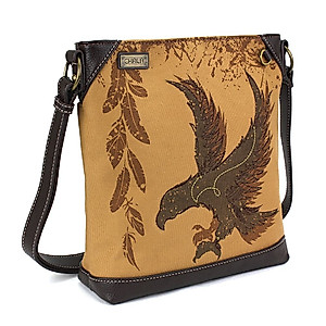 Chala Handbags Eagle Safari Canvas Crossbody Bag Purse