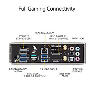 ASUS TUF Gaming B550-PLUS WiFi AMD AM4 Zen 3 Ryzen 5000 & 3rd Gen Ryzen ATX Gaming Motherboard (PCIe 4.0, WiFi 6, 2.5Gb LAN, BIOS Flashback, USB 3.2 Gen 2, Addressable Gen 2 RGB Header and Aura Sync)