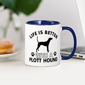 CafePress Life Is Better With Plott Hound Mug Ceramic Coffee Mug, Tea Cup 11 oz