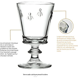 La Rochere French Bee Wine Glass, 8-Ounce, Set of 4