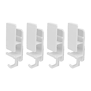 4Pcs Adhesive Hooks, Plastic Bathroom Hook, Large Utility Hooks Wall Hooks for Coats, Jackets, Hats, Robes, Towels, Waterproof Anti Slip Large Utility Hooks for Bathroom,