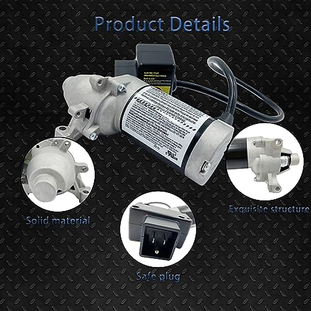 Risetosun JQ170 Replacement Motor Starter Compatible with MTD Cub Ca-det Snowblower Snow Thrower 951-10645,951-10645A,951-10645B,751-10645,751-10645A
