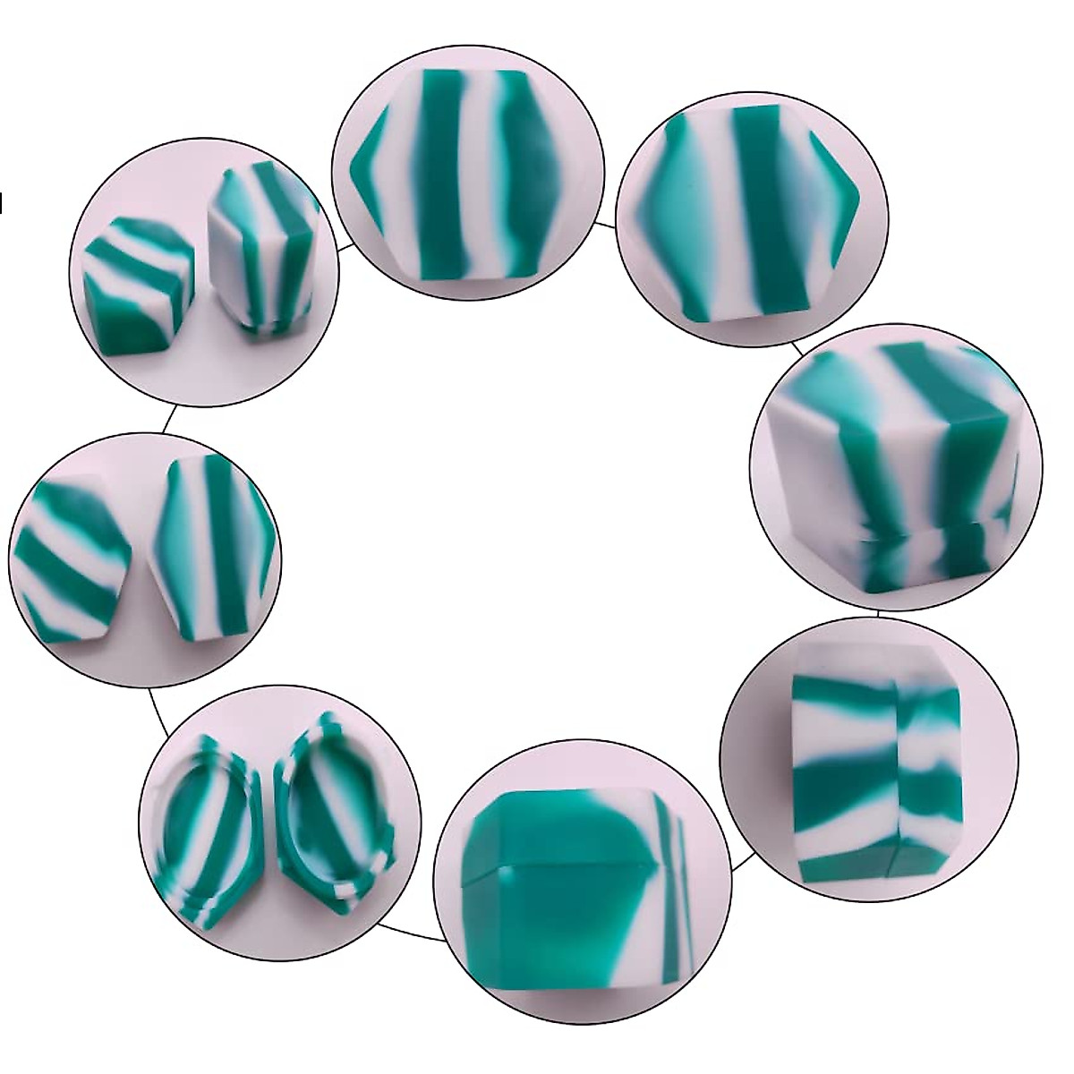 Gentcy Large 26ml Silicone Container Containers Jar Multi Color 5pcs