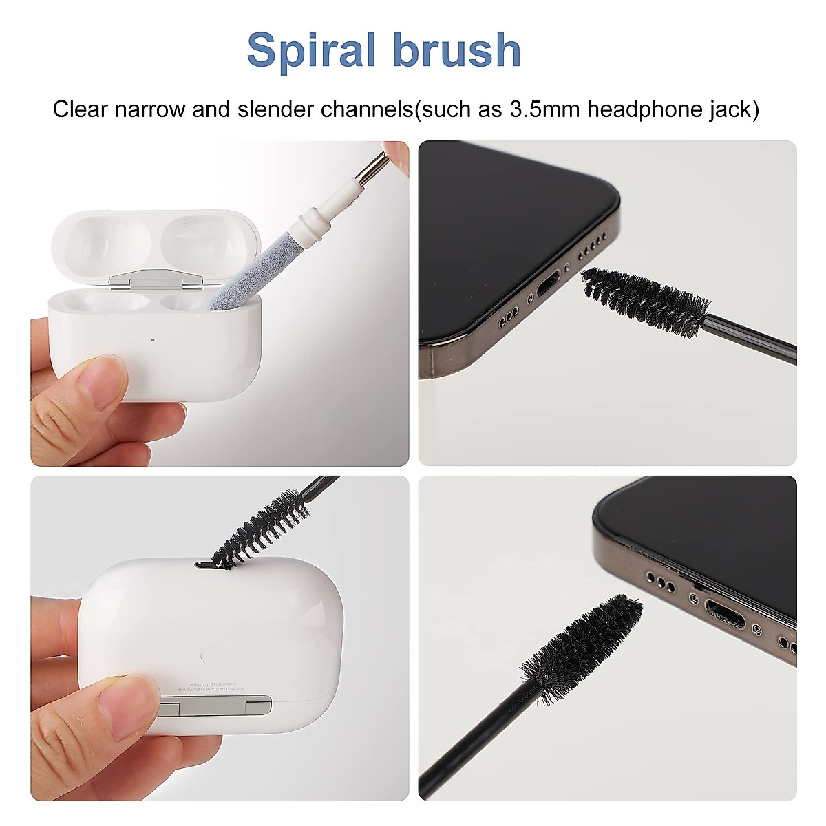 Cleaner Kit for Airpods Pro 1 2 3, Multi-Function Earbuds Cleaning Pen with Soft Brush for Bluetooth Earphones Case,Wireless Earpods,Headphones,Headsets,iPhone,iPad,Laptop,Camera,Phone,Lego