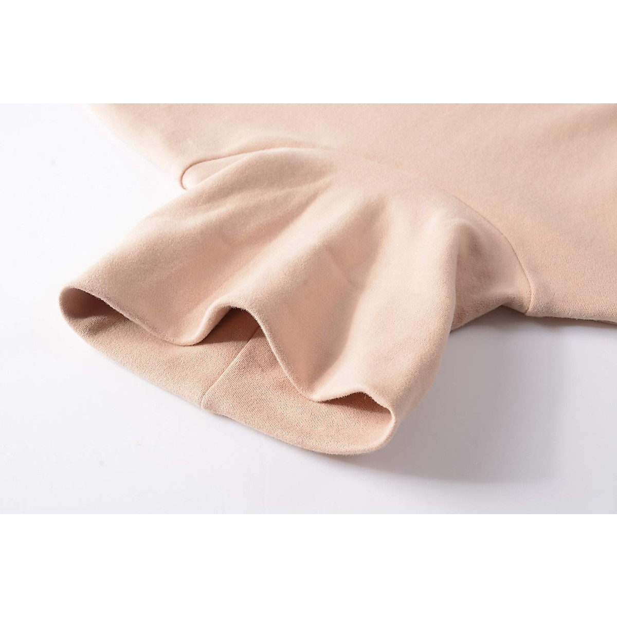 HieasyFit Women's Cotton Turtleneck Top Basic Layering Thermal Underwear(Beige L)