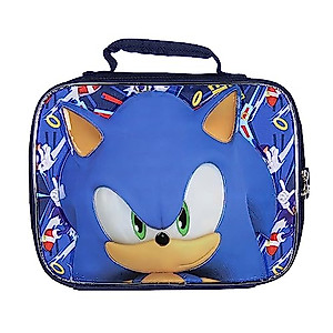 AI ACCESSORY INNOVATIONS Sonic The Hedgehog Tails And Knuckles Kids School Travel Backpack 2 Piece Set With Detachable Lunch Box