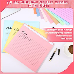 Fainne 48 Pcs Pocket File Folders File Jackets Flat File Jackets Reinforced Straight No Expansion File Folder Document Organizer for Job Project, 12 Colors