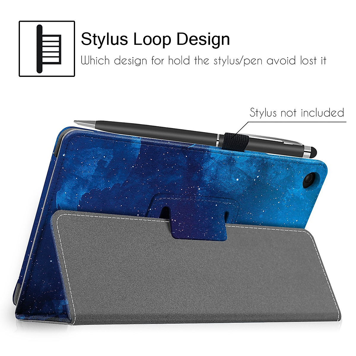 Famavala Folio Case Cover for PREVIOUS Generation 8" Fire HD 8 Tablet [8th / 7th / 6th Generation 2018/2017 / 2016 Release ] (BlueSky)