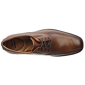 Clarks mens Tilden Walk Oxford, Dark Tan Leather, 11.5 Wide US