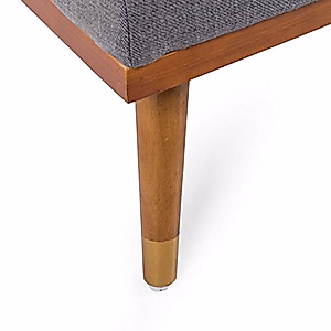 Christopher Knight Home Harriet Sectional, Gray, Dark Walnut