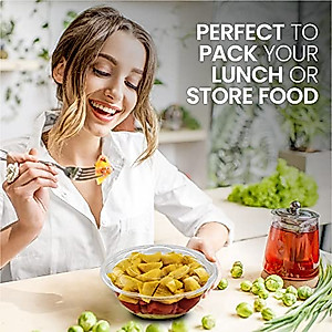 Green Direct 24 oz. Salad Containers with Lids - Pack of 50 | Clear Plastic Salad Bowls for Lunch, Serving, and Mixing