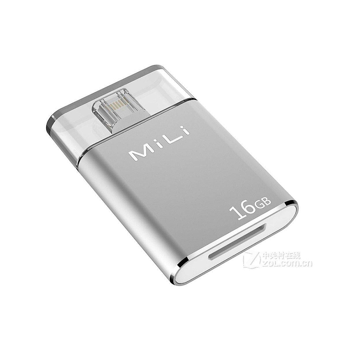 MiLi HI-D92 Silver iData Pro 16GB Portable Storage USB Flash Drive for iPhone