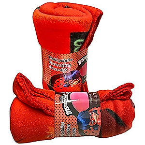 Zag Heroes Miraculous Fleece Throw Blanket (Red)