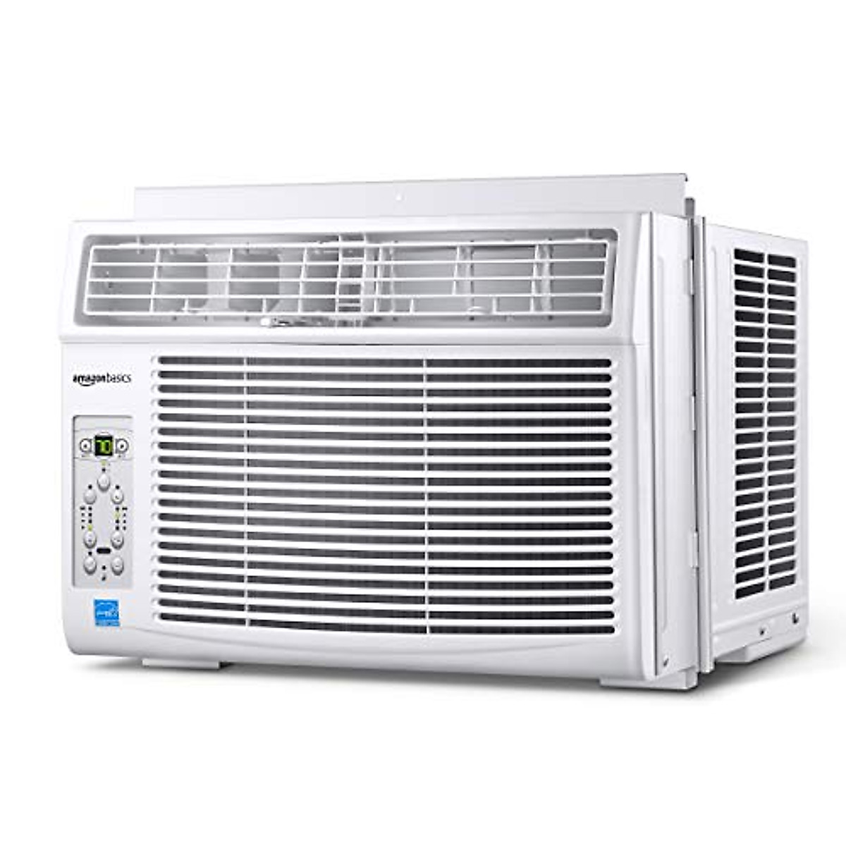 Amazon Basics Window Mounted Air Conditioner with Remote Cools 250 Square Feet, 6000 BTU, White